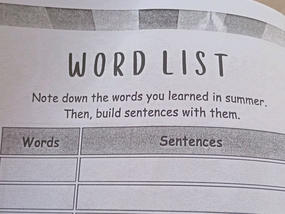 WORD LIST Note down the words you learned in