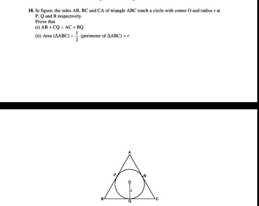 18. In figure, the sides AB, BC and CA of | StudyX