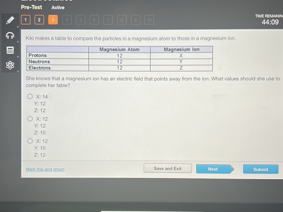 Kiki makes a table to compare the particles | StudyX