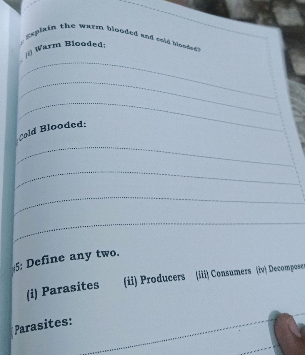 4: Explain the warm blooded and cold | StudyX