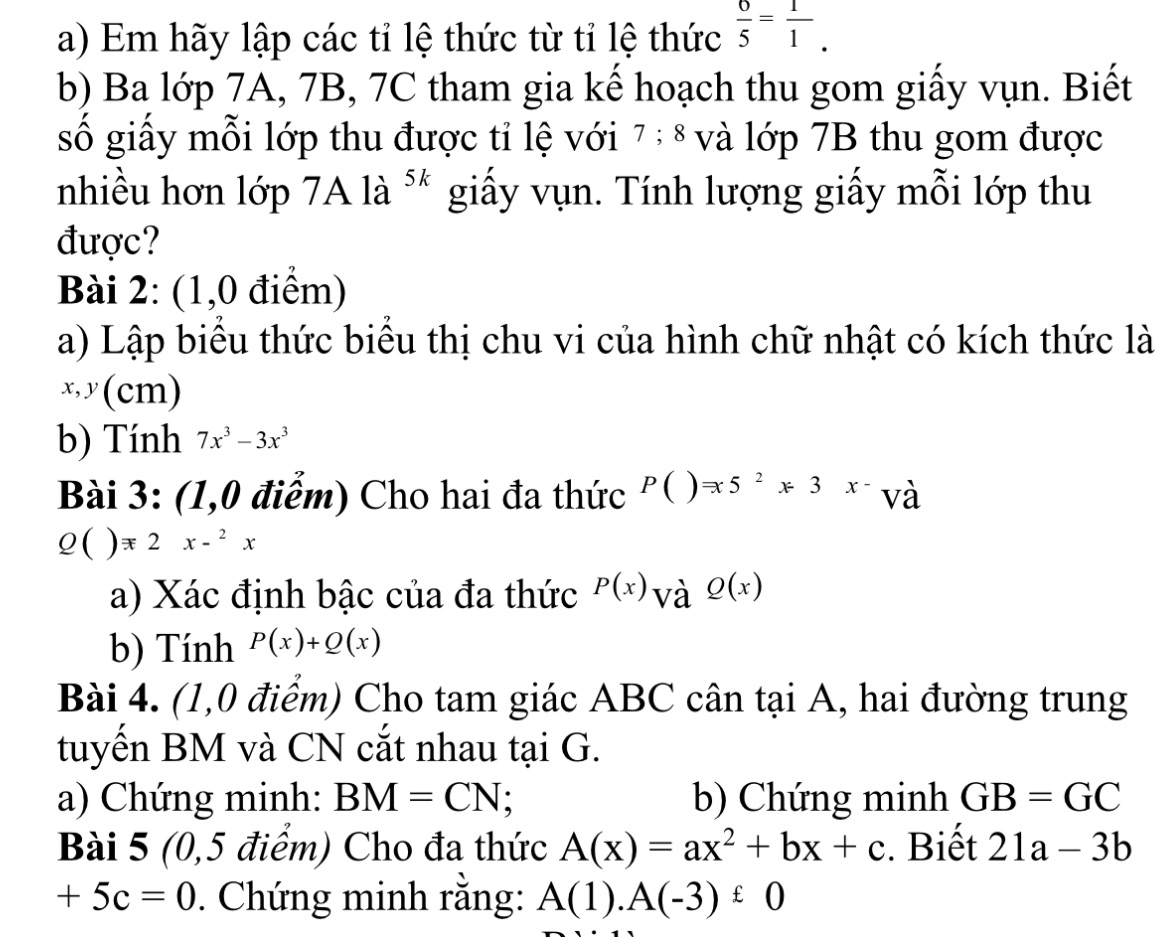 a) Em hãy lập các tỉ lệ thức từ tỉ lệ thức | StudyX