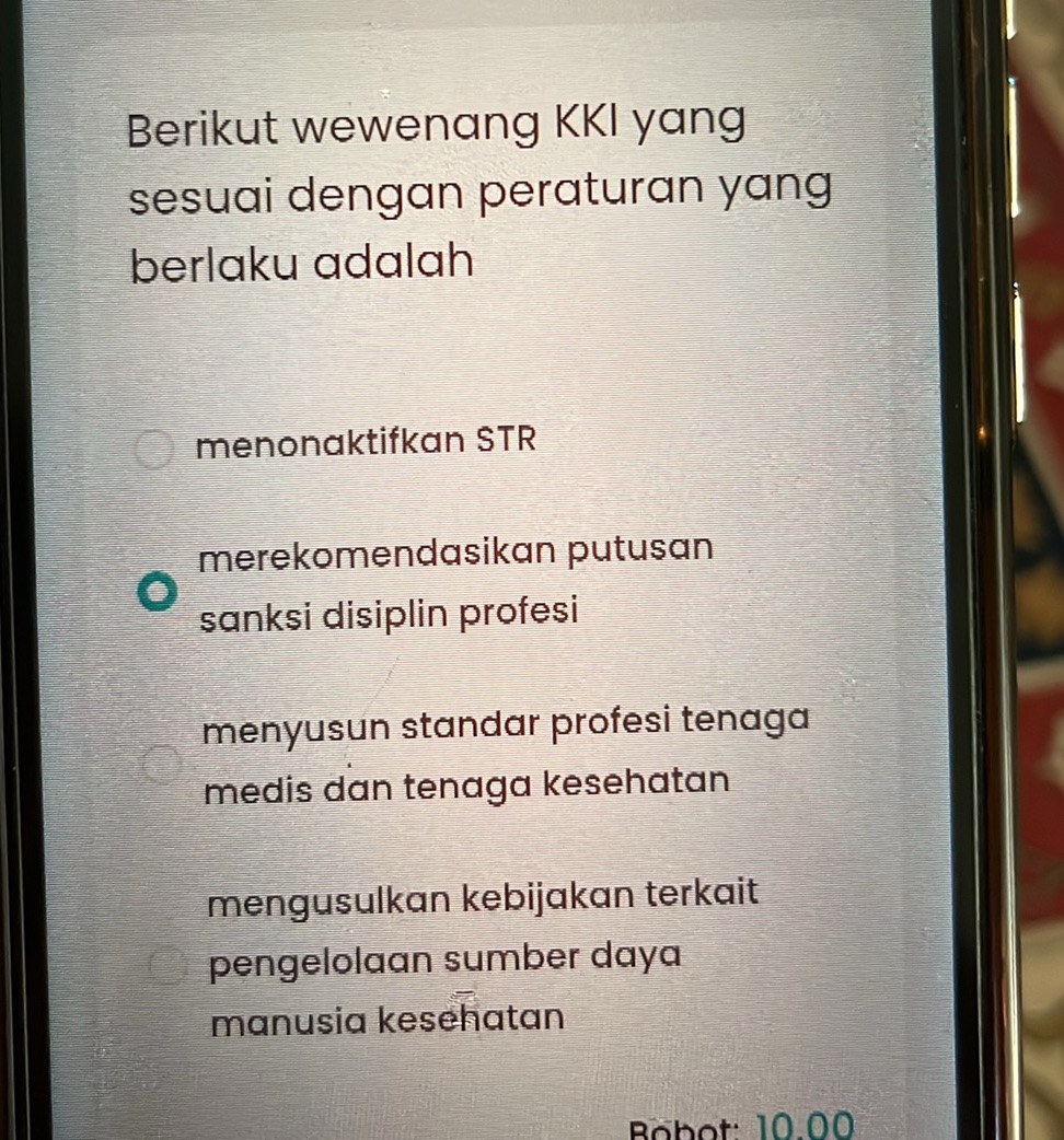 Berikut wewenang KKI yang sesuai dengan | StudyX