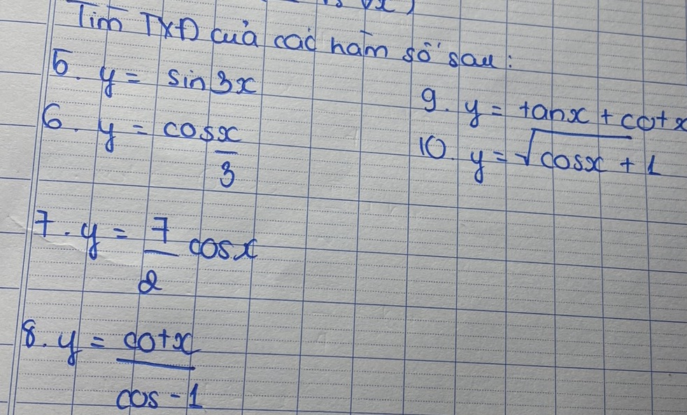 Tìm TXĐ của các hàm số sau: 6. $y = sin | StudyX