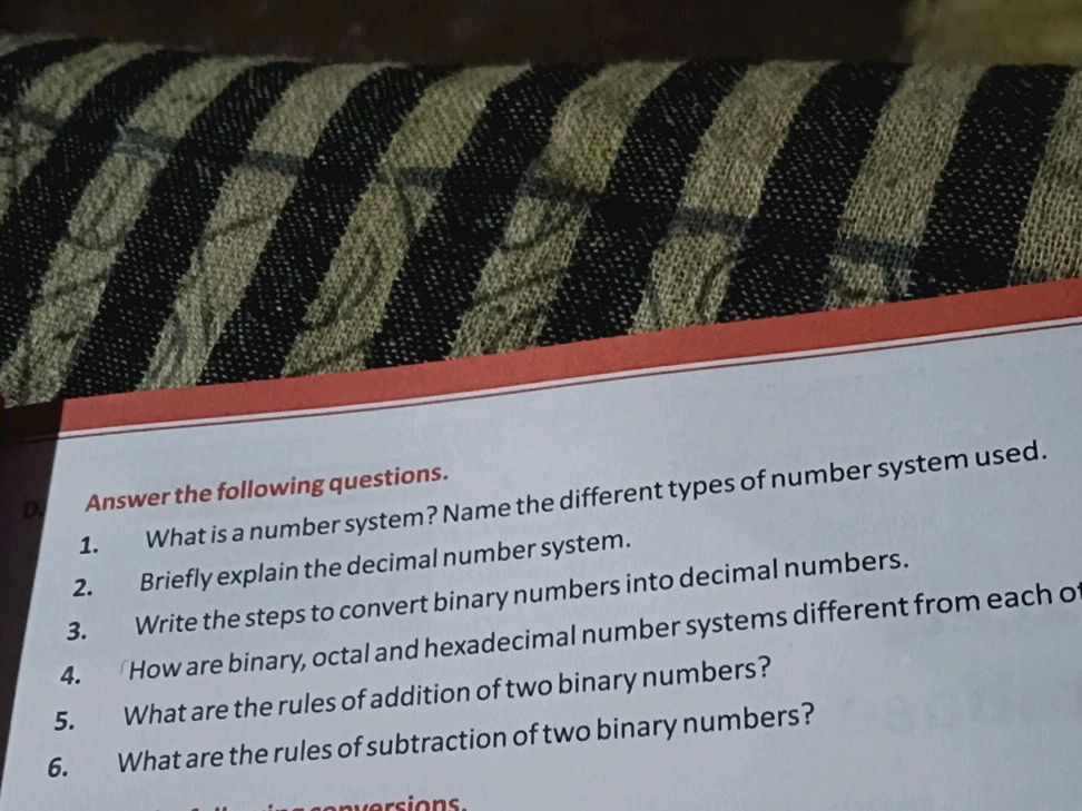 1. What is a number system? Name the | StudyX