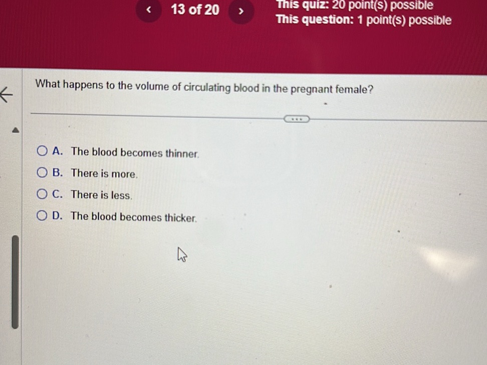 What happens to the volume of circulating | StudyX