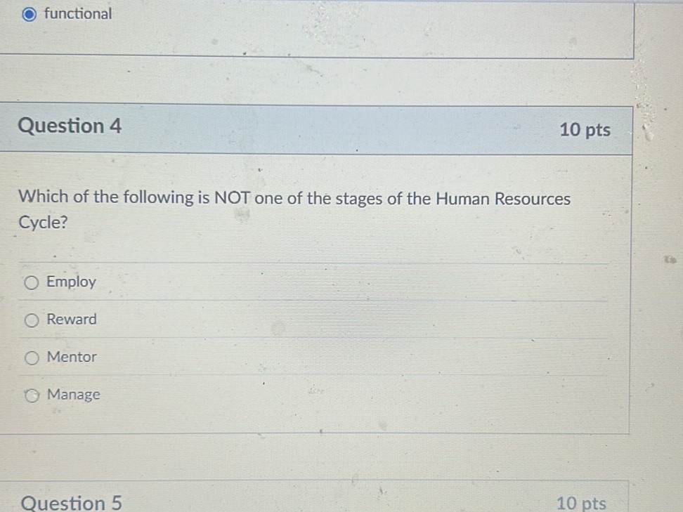 Which of the following is NOT one of the