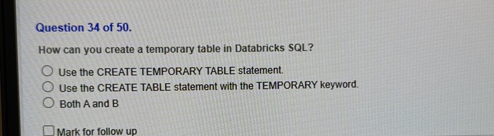 How can you create a temporary table in