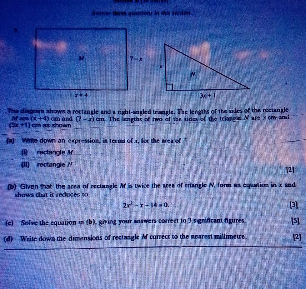 The diagram shows a rectangle and a | StudyX