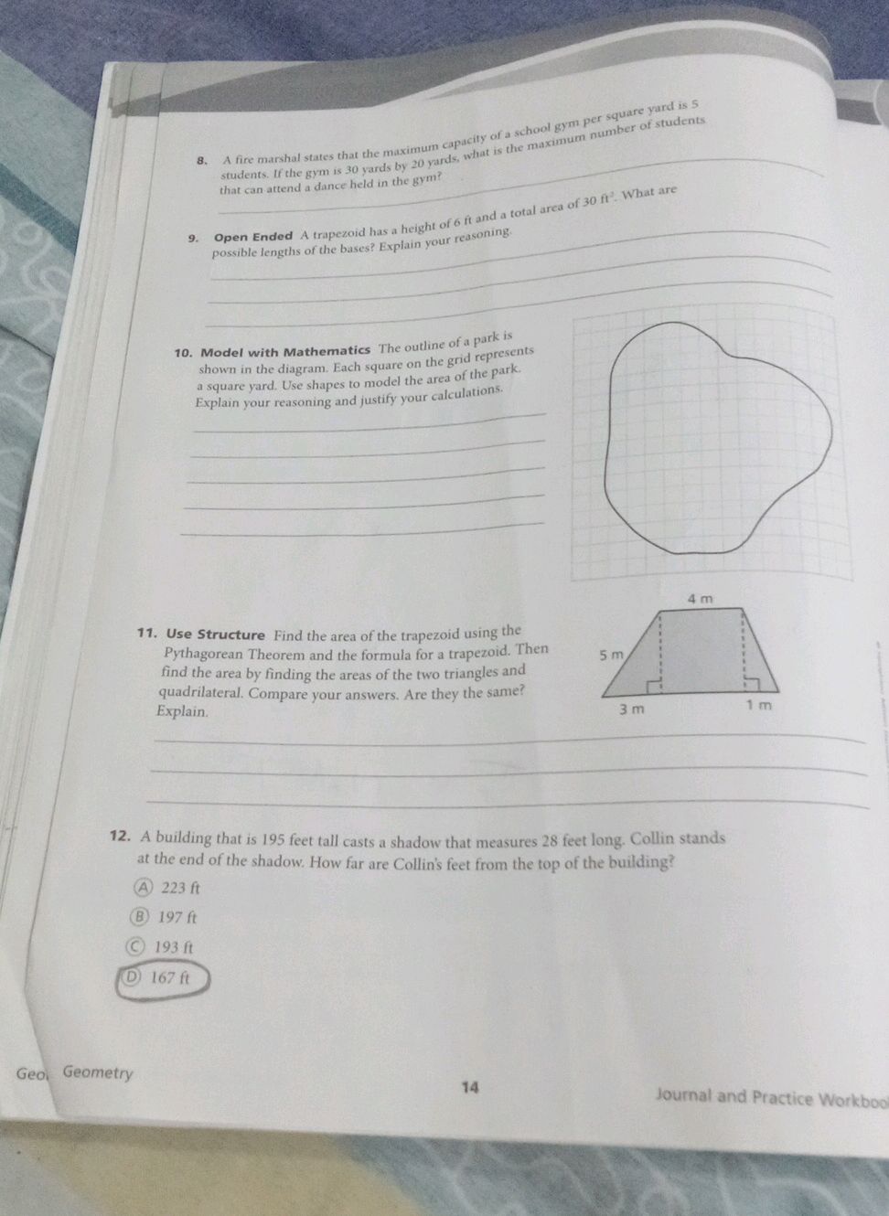 11. Use Structure Find the area of the | StudyX