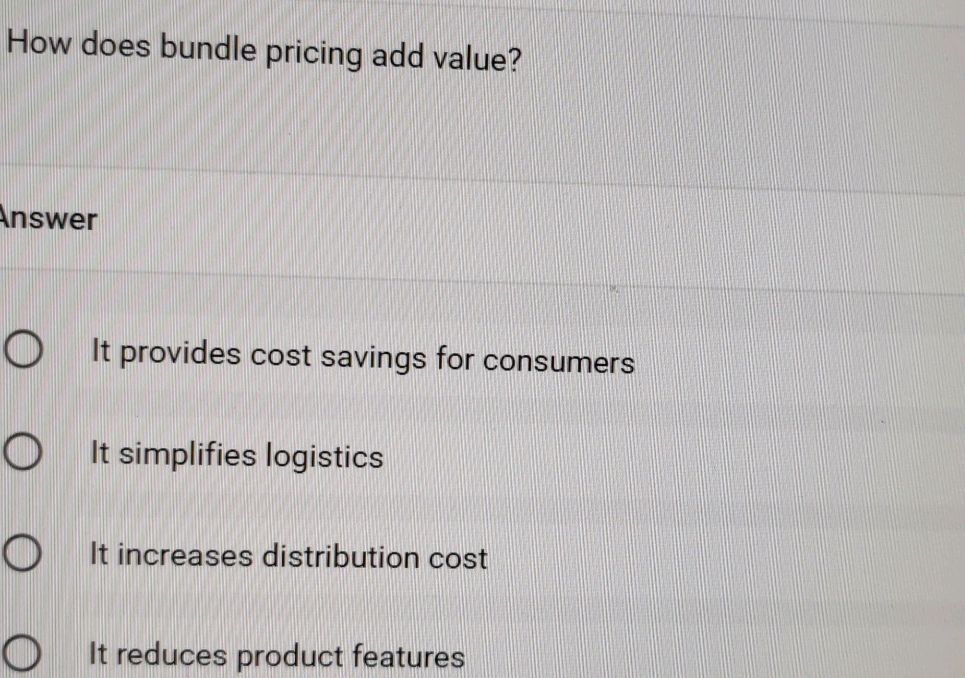 How does bundle pricing add value? Answer It | StudyX