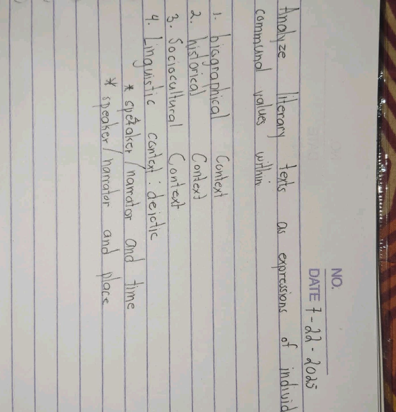 Analyze literary texts as expressions of | StudyX