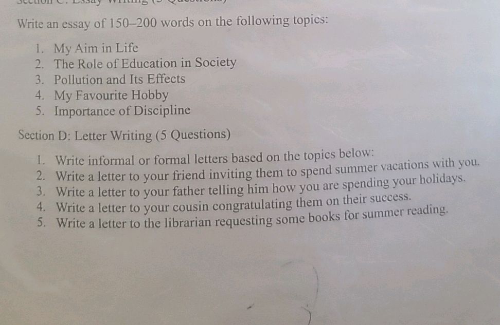 Write an essay of 150-200 words on the | StudyX