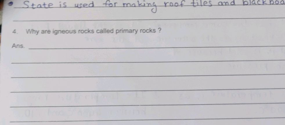 4. Why are igneous rocks called primary | StudyX