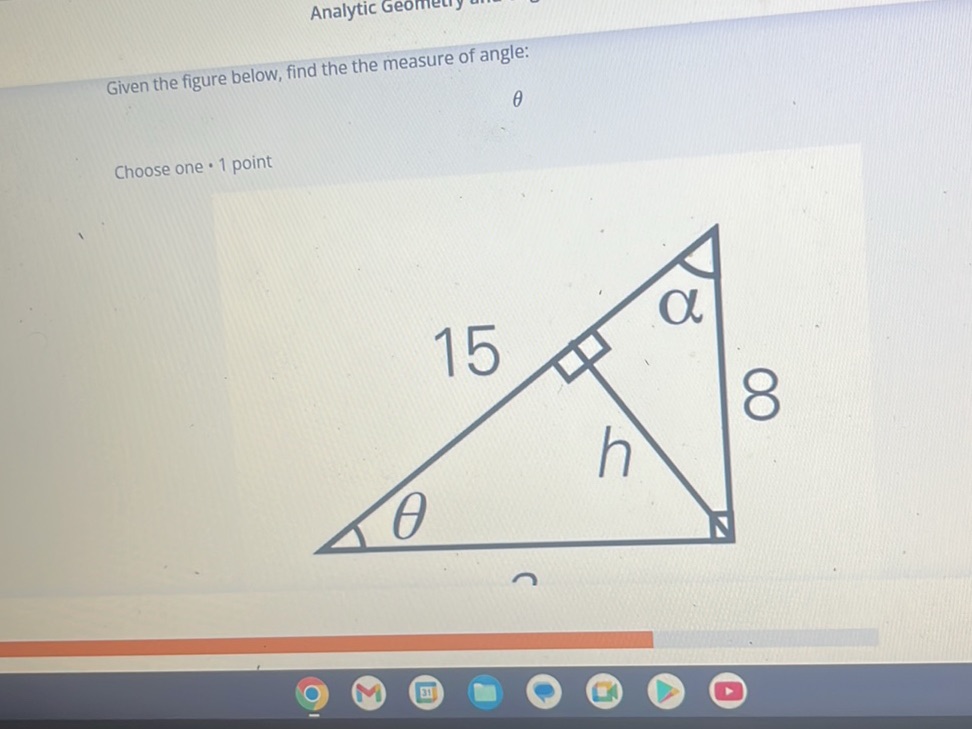 Given the figure below, find the the measure | StudyX