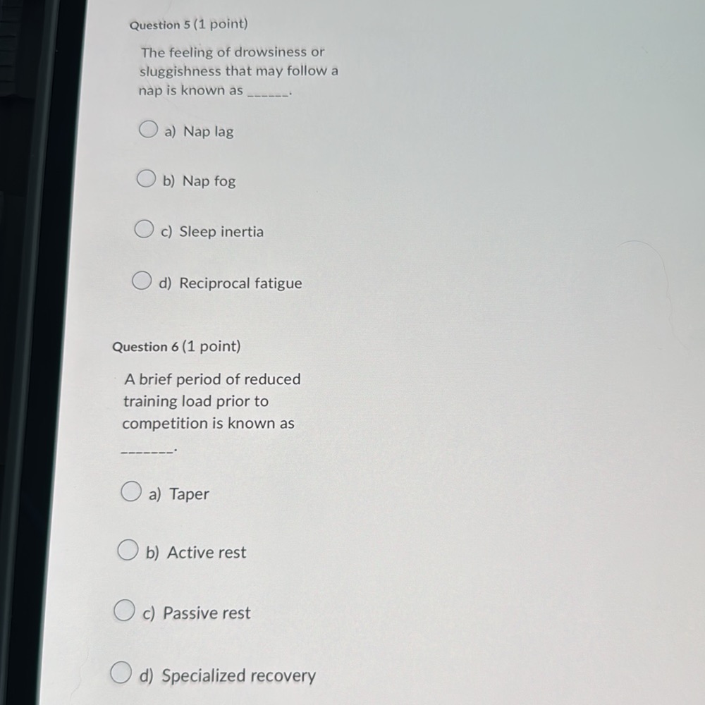 Question 5 (1 point) The feeling of | StudyX