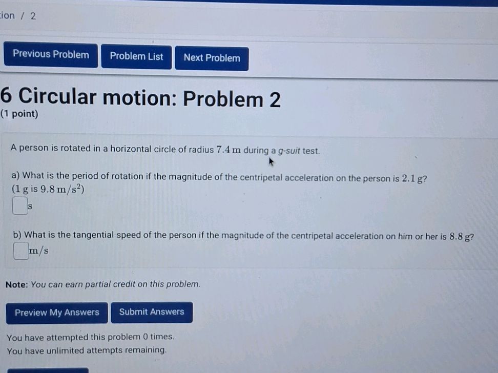 6 Circular motion: Problem 2 A person is | StudyX