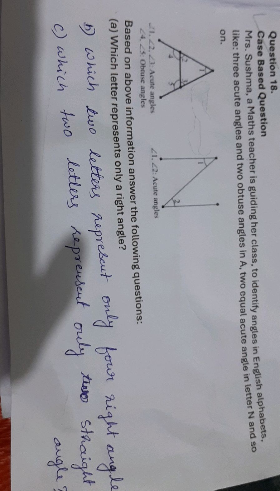 Question 18. Case Based Question Mrs. | StudyX
