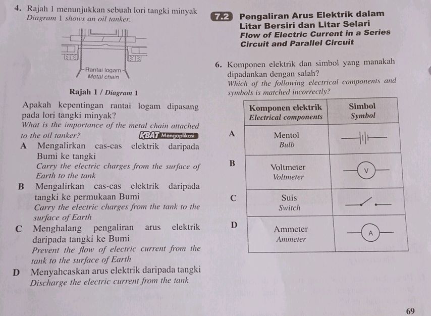 4. Rajah 1 menunjukkan sebuah lori tangki | StudyX
