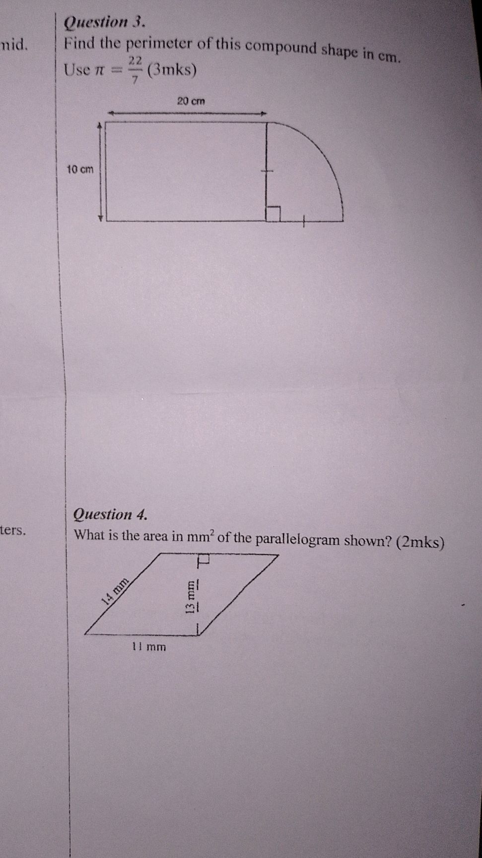 Question 3. Find the perimeter of this | StudyX