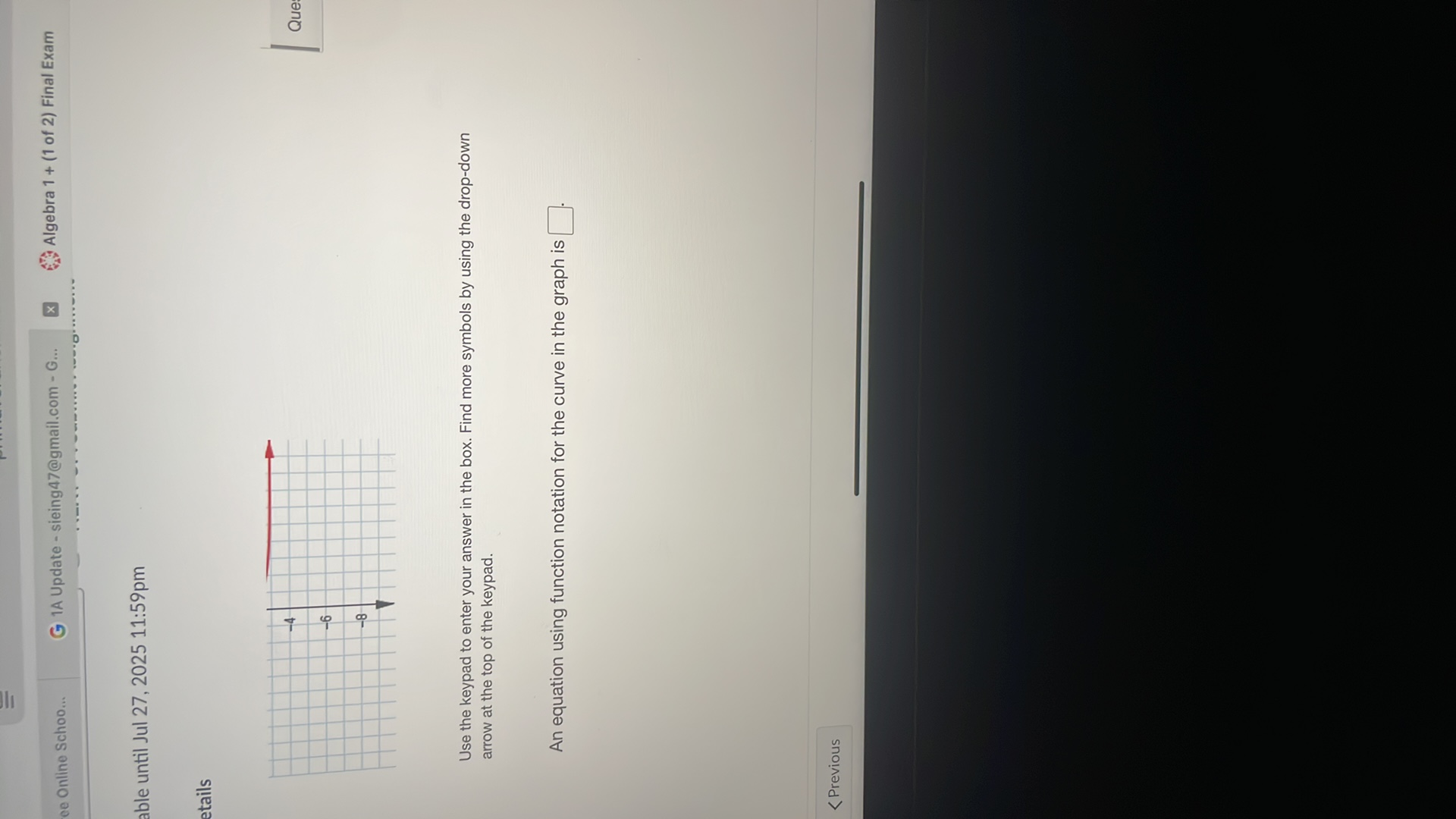 Write an equation for the exponential | StudyX