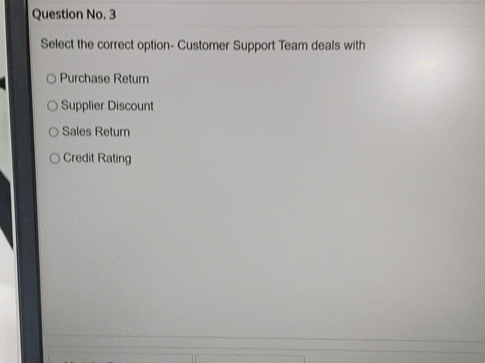 Question No. 3 Select the correct option- | StudyX