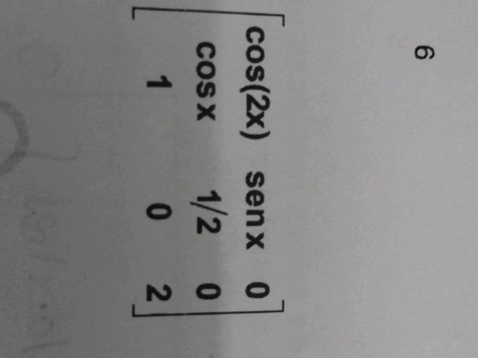 $ cos(2x) sen x 0 cos x 1/2 0 1 0 2 \$ 6