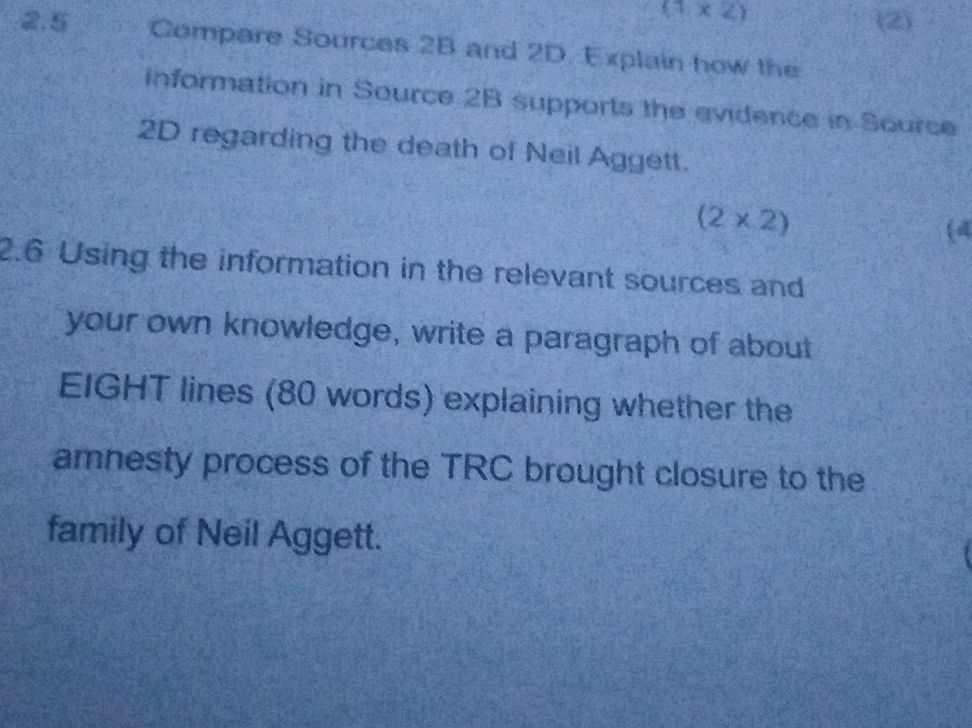 5 Compare Sources 2B and 2D. Explain how the