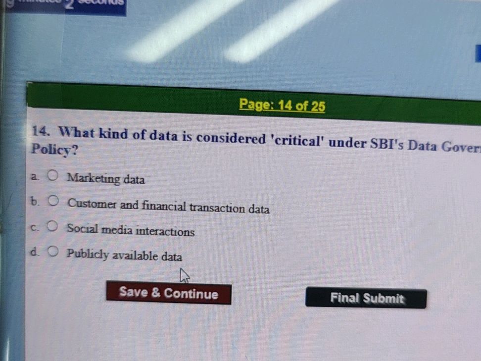 What kind of data is considered 'critical'