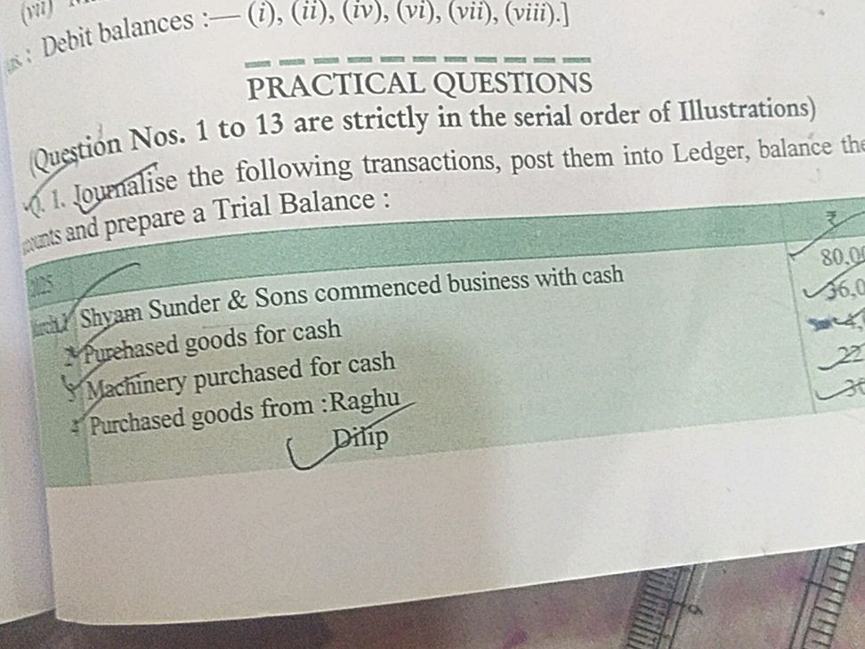 1. Journalise the following transactions, | StudyX