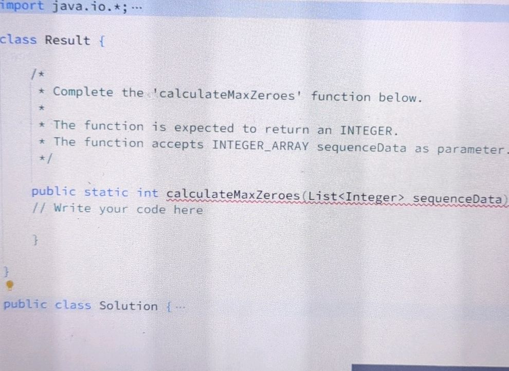 Complete the `calculateMaxZeroes` function | StudyX
