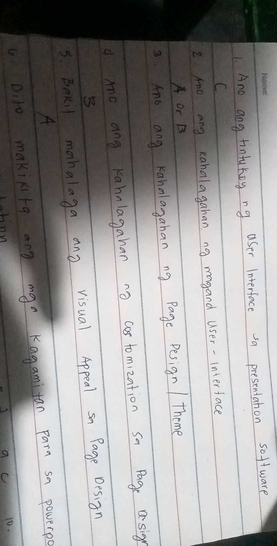 1. Ano ang tintukoy ng User Interface sa | StudyX