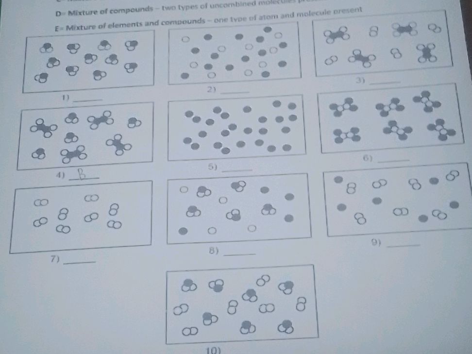 D= Mixture of compounds - two types of | StudyX