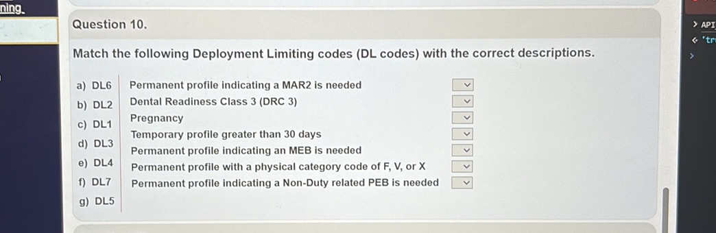 Question 10. Match the following Deployment | StudyX