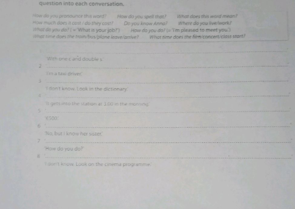 question into each conversation. How do you | StudyX