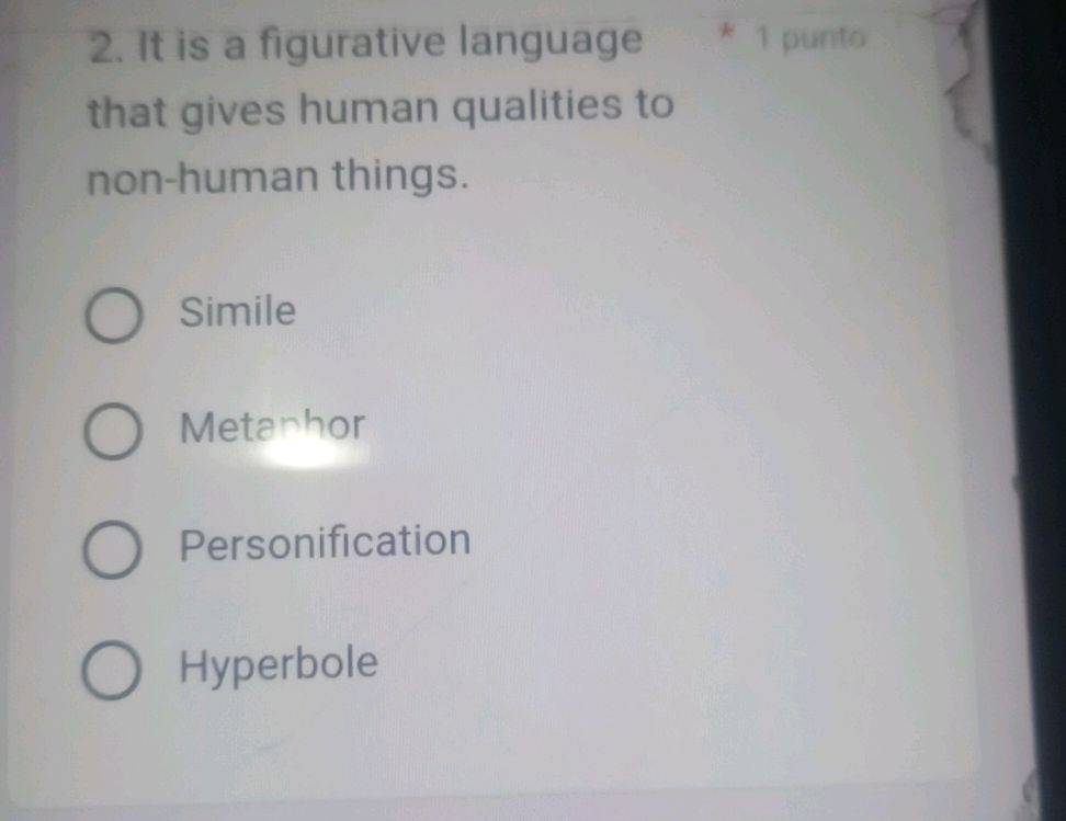 It is a figurative language that gives human