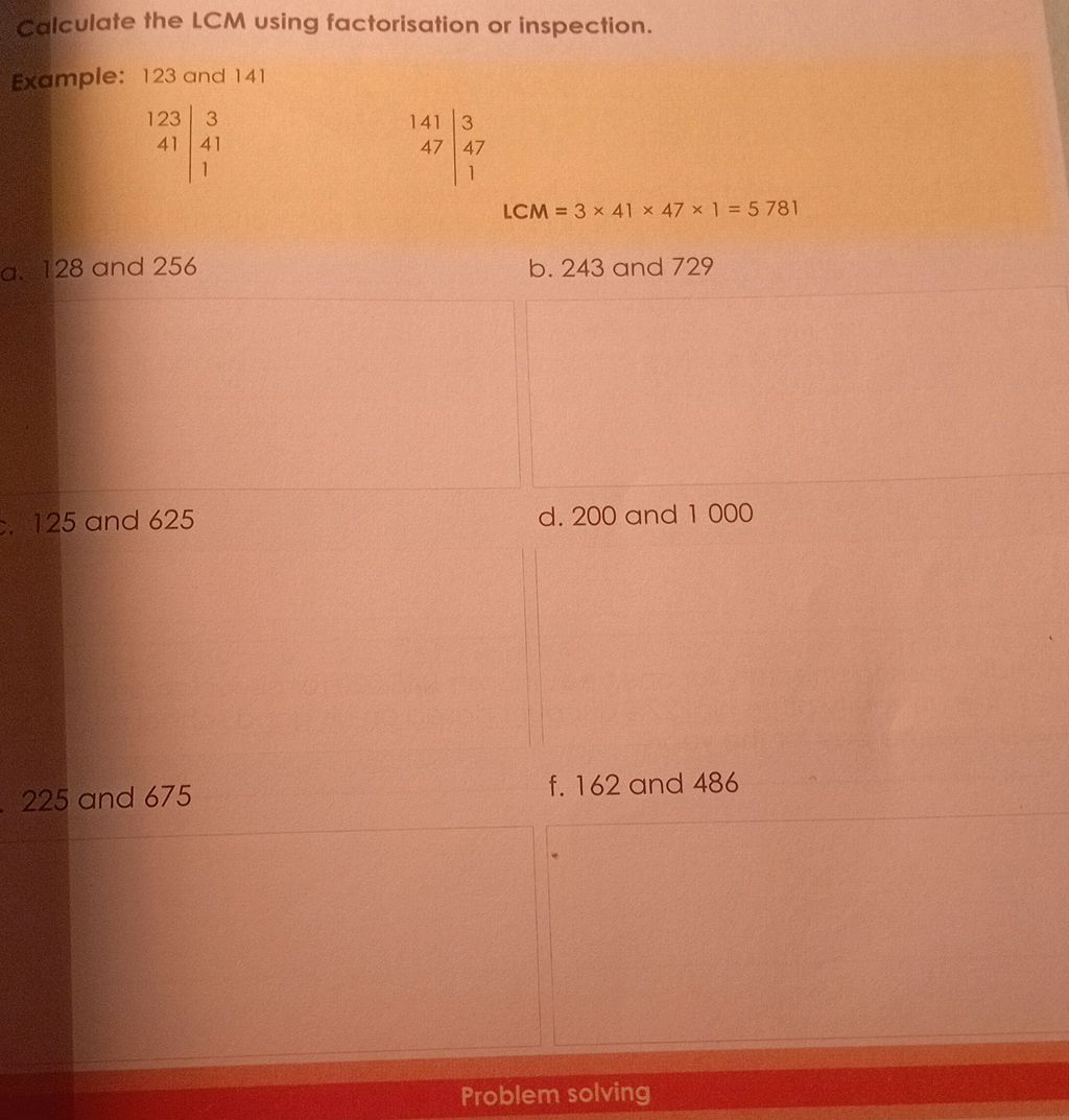 Calculate the LCM using factorisation or | StudyX