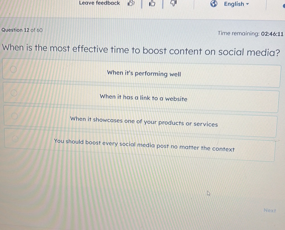 When is the most effective time to boost | StudyX