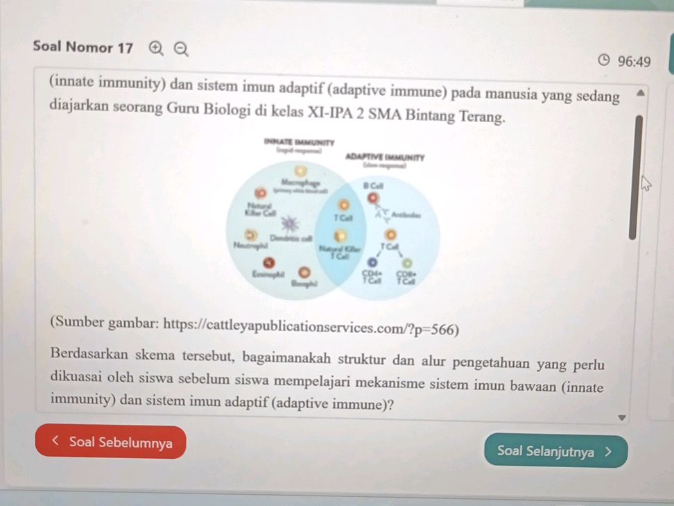 (innate immunity) dan sistem imun adaptif | StudyX