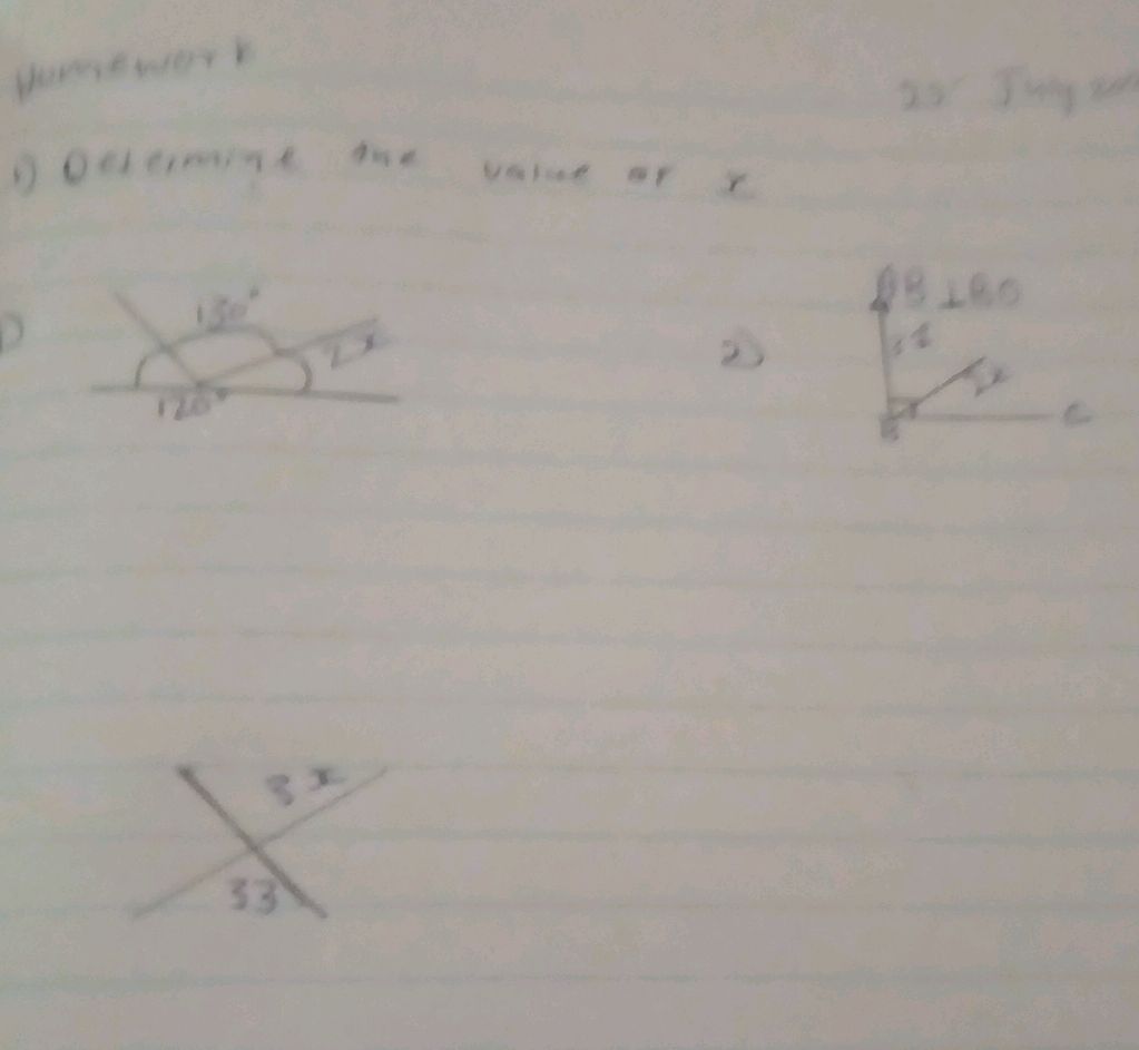1) Determine the value of x Diagram 1: A | StudyX
