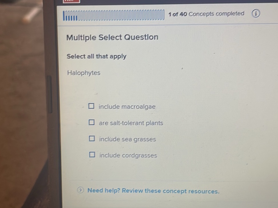 Multiple Select Question Select all that | StudyX