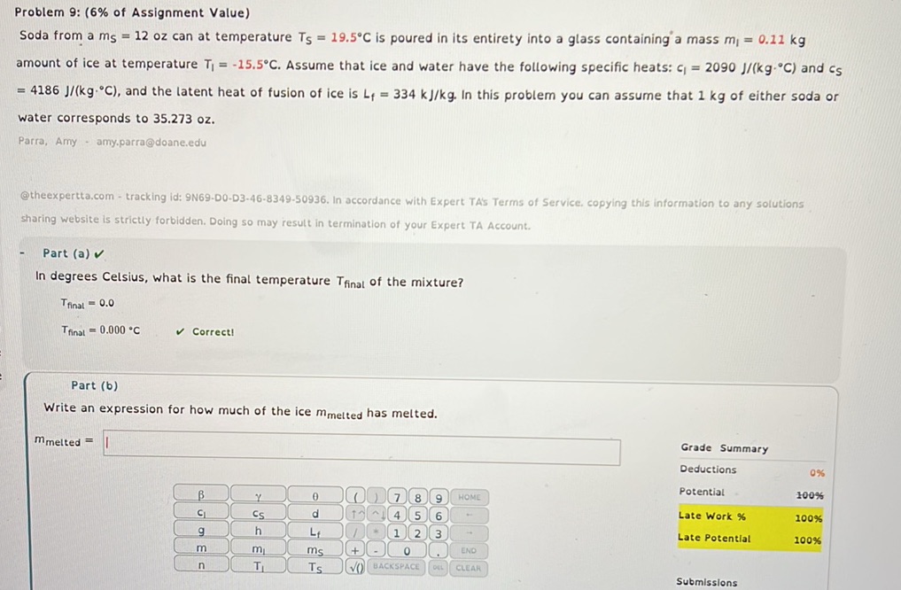 Problem 9: (6% of Assignment Value) Soda | StudyX