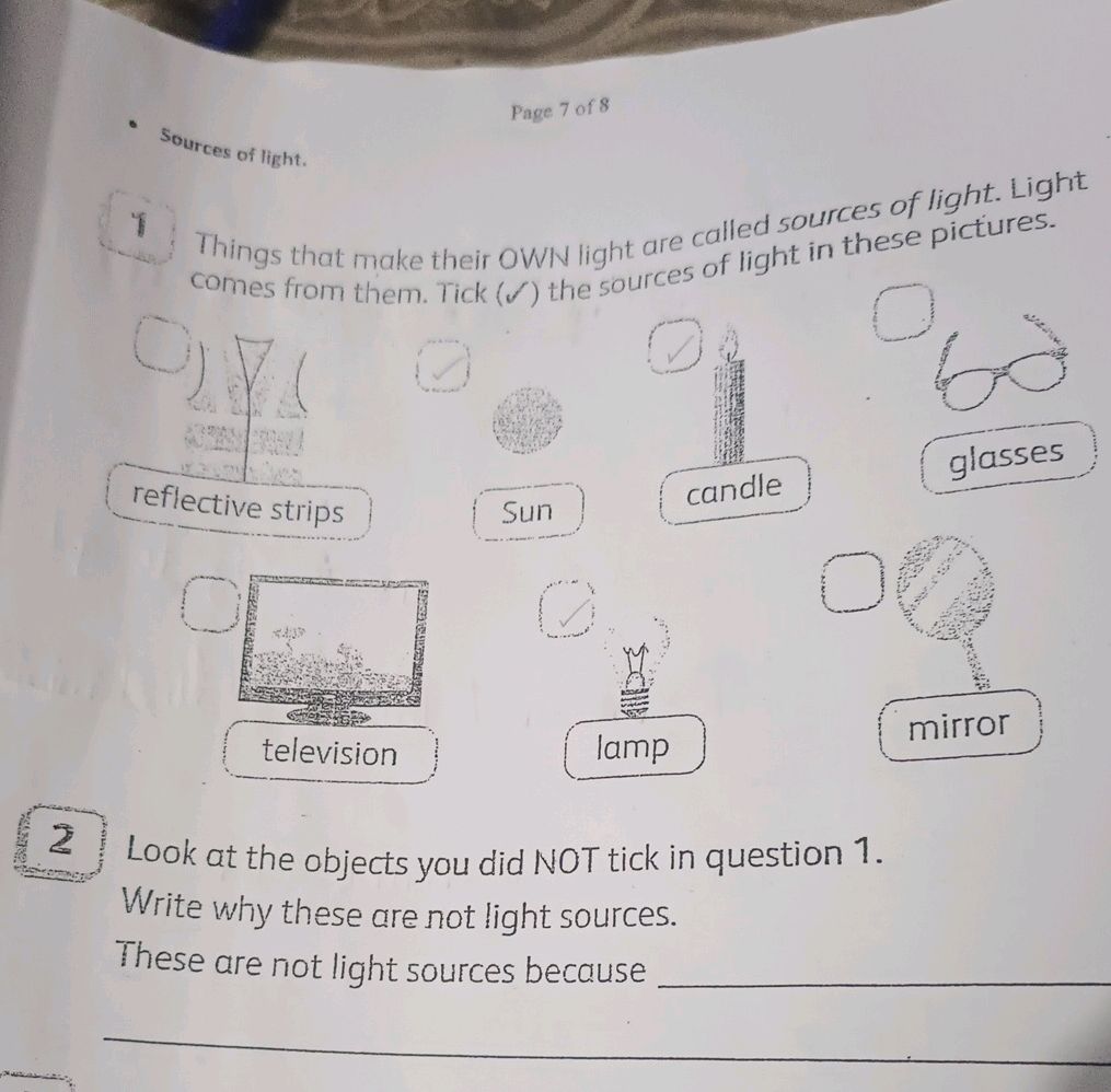 1. Things that make their OWN light are | StudyX