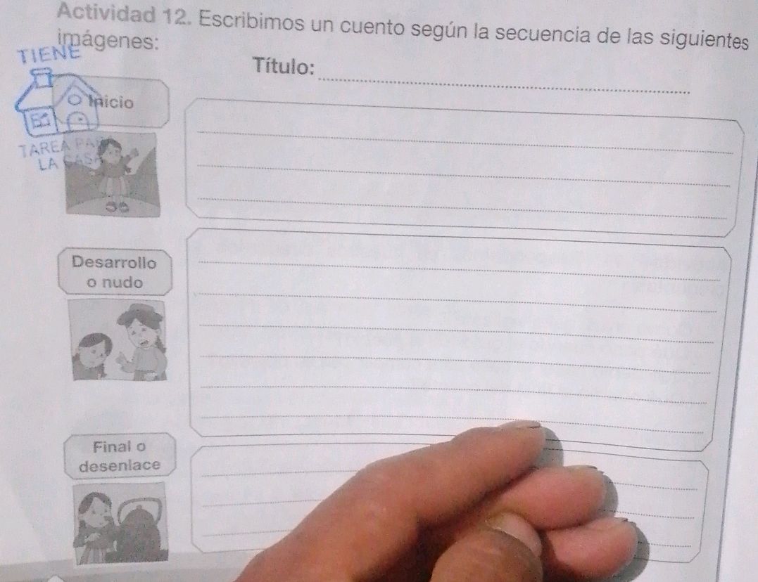 Actividad 12. Escribimos un cuento según la | StudyX