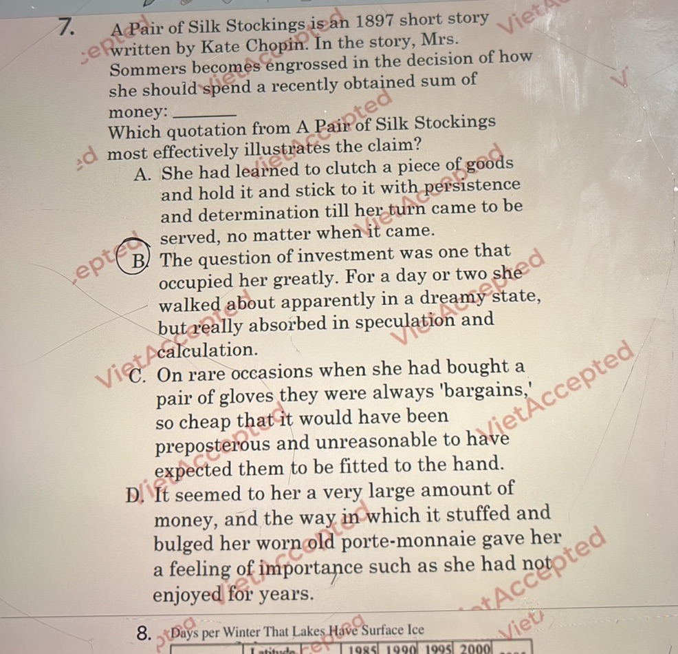 7. A Pair of Silk Stockings is an 1897 short | StudyX