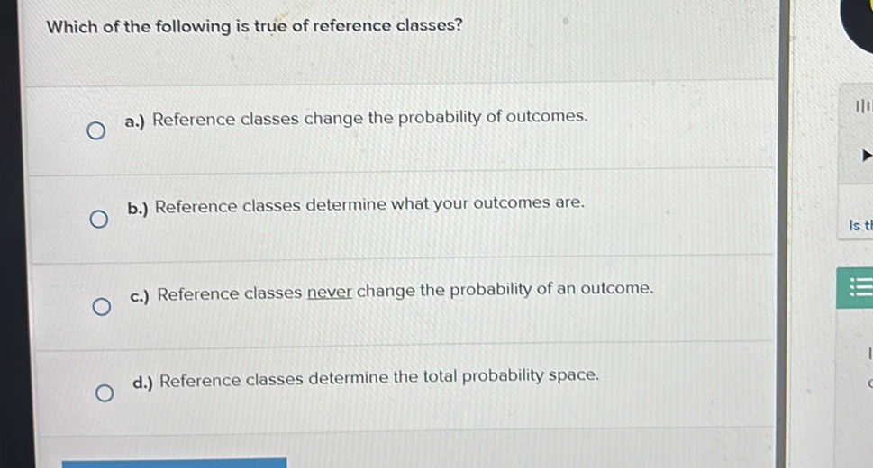 Which of the following is true of reference | StudyX