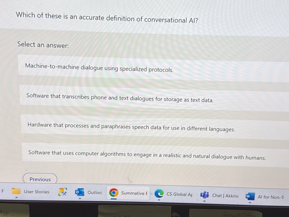 Which of these is an accurate definition of