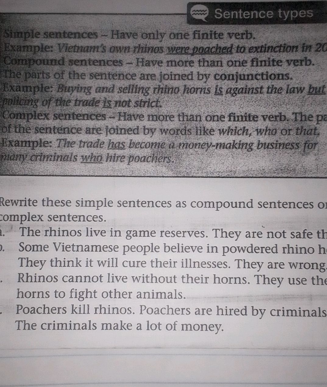 Rewrite these simple sentences as compound | StudyX