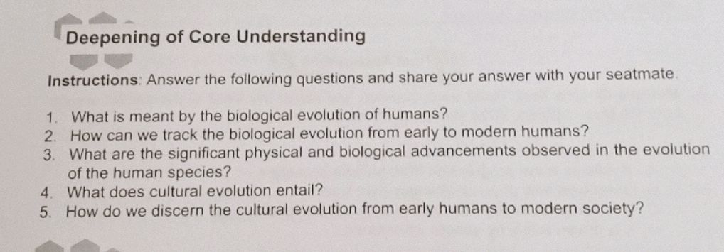 What is meant by the biological evolution of