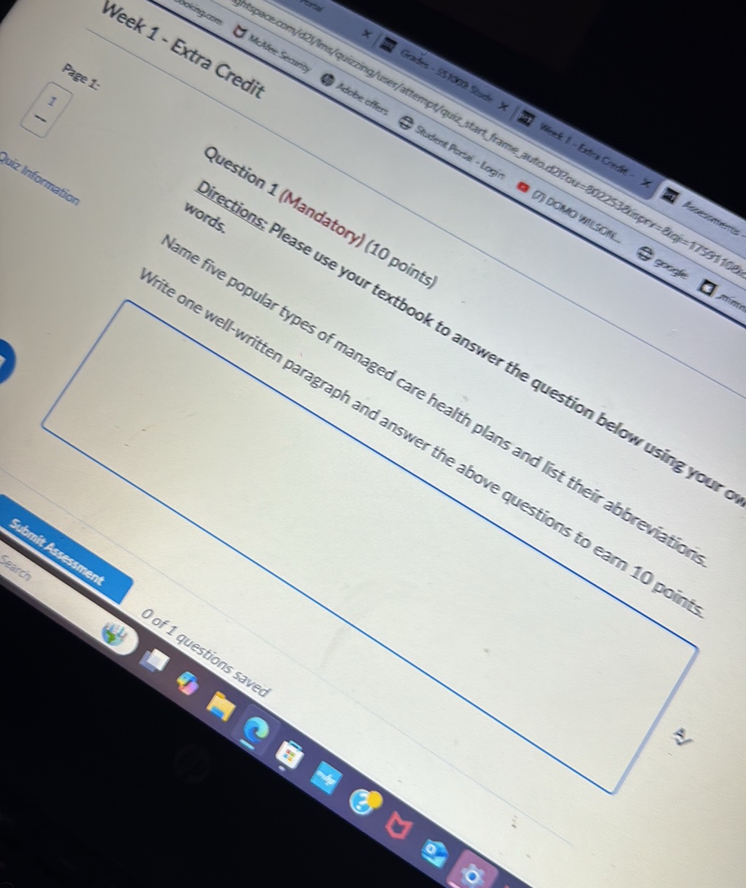 Question 1 (Mandatory) (10 points) | StudyX