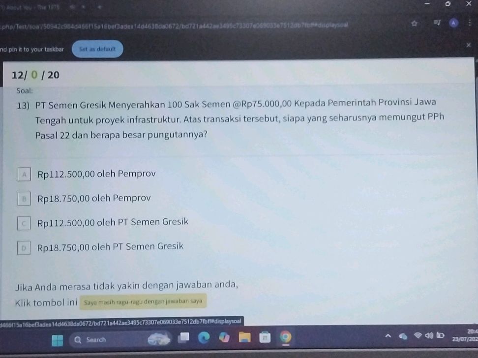 13) PT Semen Gresik Menyerahkan 100 Sak | StudyX